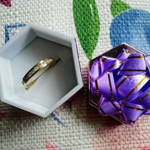 Jewelry | 1k Solid Gold Diamond Band Ring | Poshmark